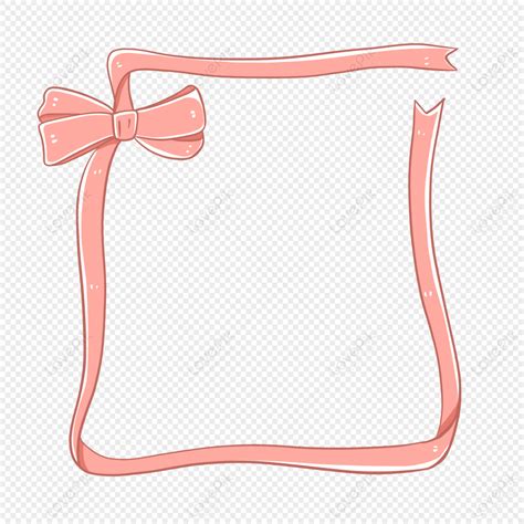 분홍색 활 줄무늬 테두리 Png 일러스트 무료 다운로드 Lovepik