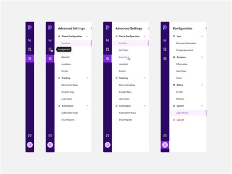 Collapsible Dashboard Left Sidebar Menu Nav Subnavigation By Modo On Dribbble