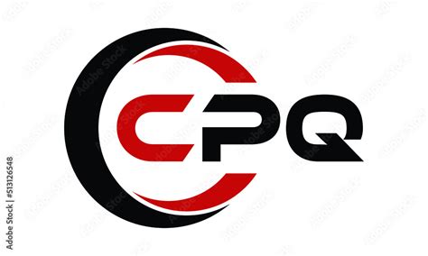 Cpq Swoosh Three Letter Logo Design Vector Template Monogram Logo Abstract Logo Wordmark
