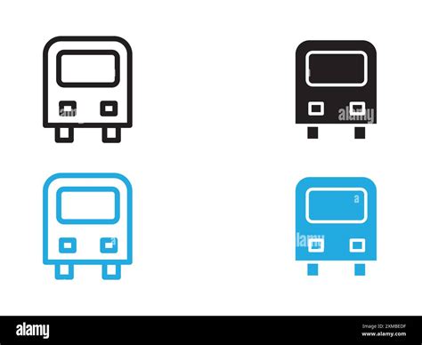 Bus Icon Vector Line Logo Mark Or Symbol Set Collection Outline Style Stock Vector Image And Art