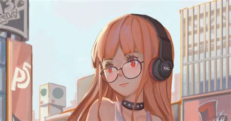 Persona 5 Girl With Headphones And Glasses Persona 100 Bookmarks