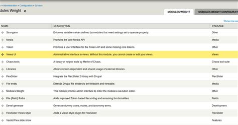how to control drupal modules weights and execution order vardot