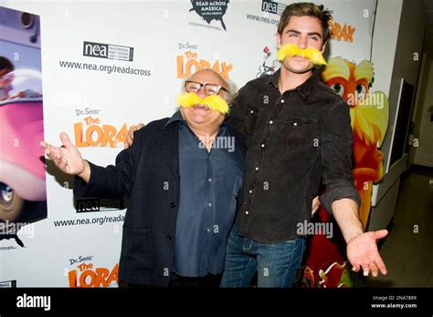 Dr Seuss The Lorax Stars Danny DeVito Left And Zac Efron Attend The National Education