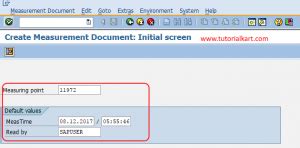 SAP PM Create Measurement Document In SAP