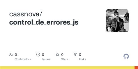 GitHub Cassnova Control De Errores Js