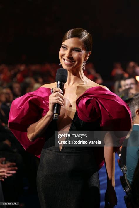 Roselyn Sanchez Speaks During The 25th Latin Grammy Awards At Kaseya