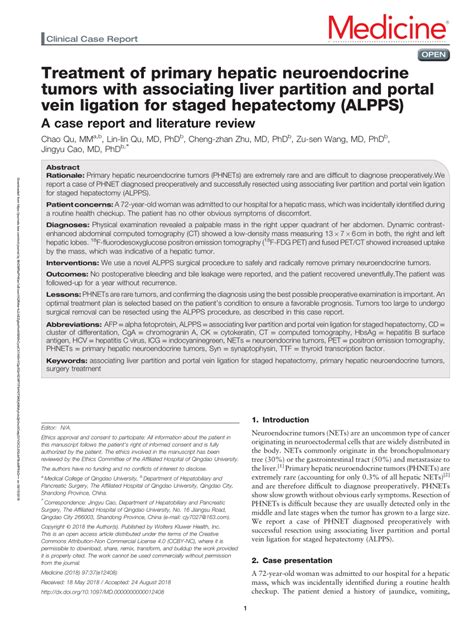 PDF Treatment Of Primary Hepatic Neuroendocrine Tumors With