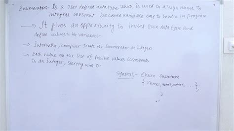 Enumerator In C Youtube