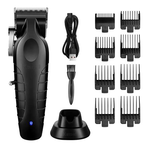 헤어클리퍼 프로바리깡 헤어트리머 Kemei 남성용 전기 헤어 클리퍼 Usb 충전식 0mm 간격 조각 무선 티몬