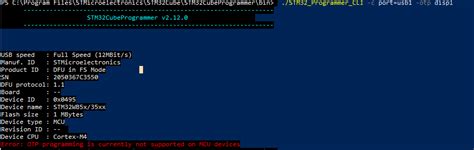 solved stm32 programmer cli not working for mcu stmicroelectronics
