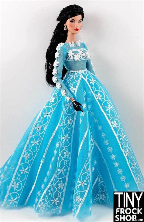 Barbie Floral And Sequinned Tulle Dress With Underskirt By Rim Doll For