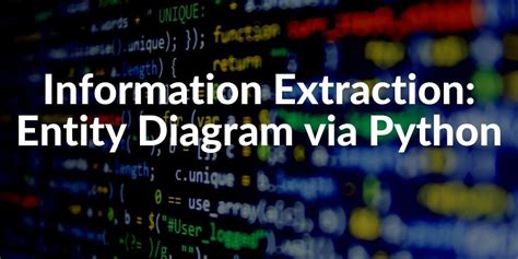 information extraction creating entity relation diagram with python