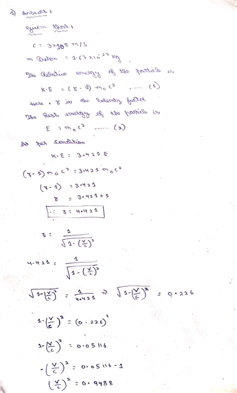 i a proton in a certain particle accelerator has a kinetic energy that