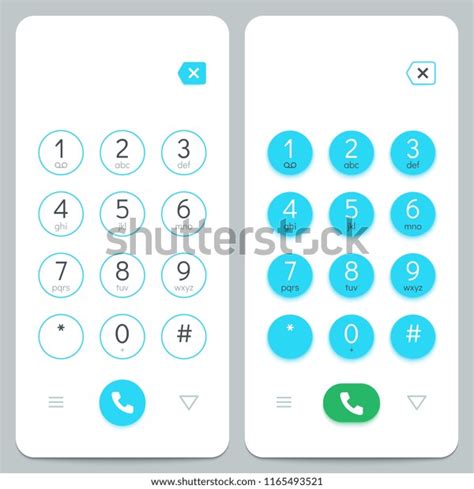 Phone Keypad Smartphone Screen Keyboard Numbers Stock Vector Royalty Free 1165493521