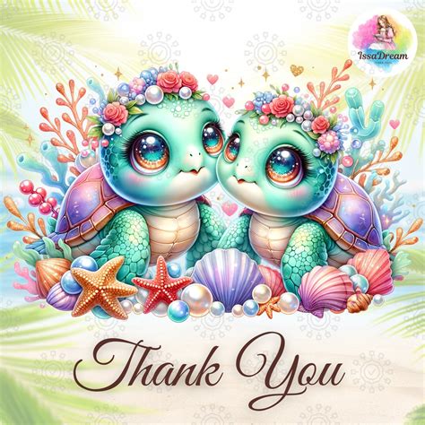 Watercolor Summer Sea Turtle Clipart Cute Sea Turtle Clipart Summer