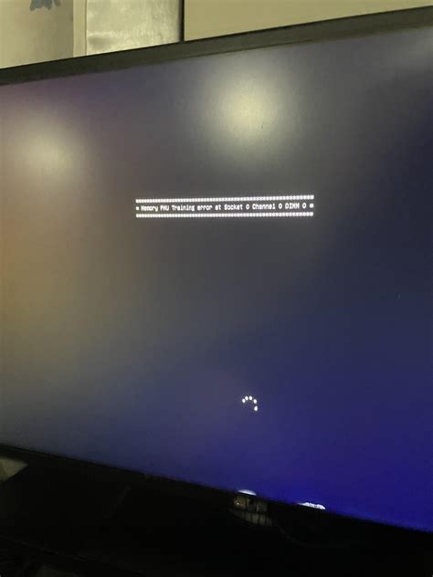 My Pc Says Memory Pmu Training Error At Socket Channel Dimm And Now My Frames Are