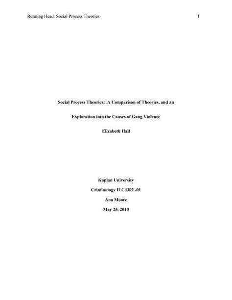 Social Disorganization Theory Essay Pdf