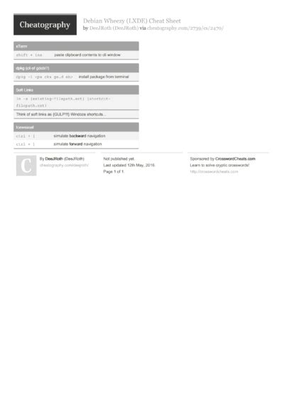 8 debian cheat sheets cheat sheets for every occasion