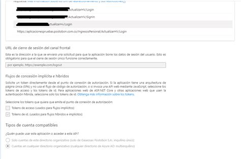 C Error When Performing The Authentication Process By Azure Active Directory In Test
