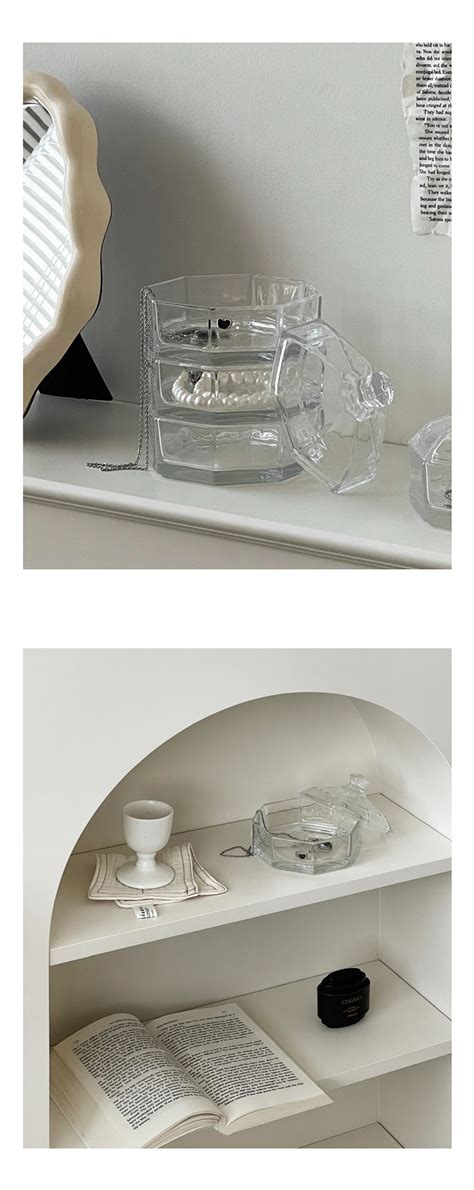 크리스탈 보석함 유리 보관 트레이 1단 3단 감도 깊은 취향 셀렉트샵 29cm