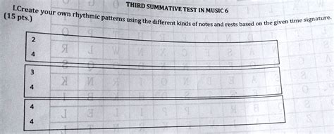 Solved Third Summative Test In Music 6 Nonsense Report Agad Third