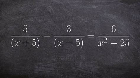 Solving An Equation With Binomial Denominators Maths