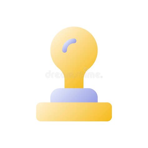 Stamp Flat Gradient Two Color Ui Icon Stock Vector Illustration Of