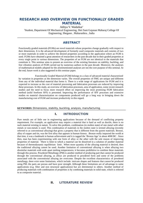 Pdf Research And Overview On Functionally Graded Material