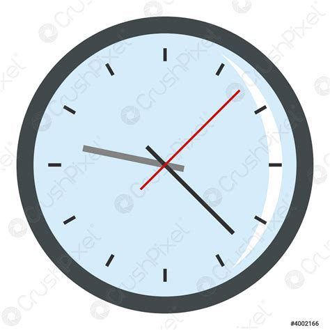 Round Analog Clock Face Icon Isolated Stock Vector Crushpixel