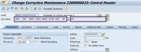 Sap System Status Vs User Status Sinau Sap Pm Module