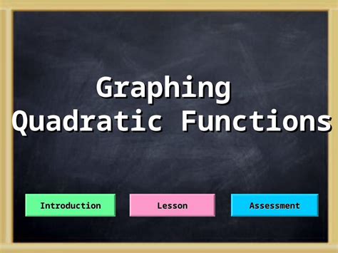 PPT Graphing Quadratic Functions Introduction Lesson Assessment DOKUMEN TIPS