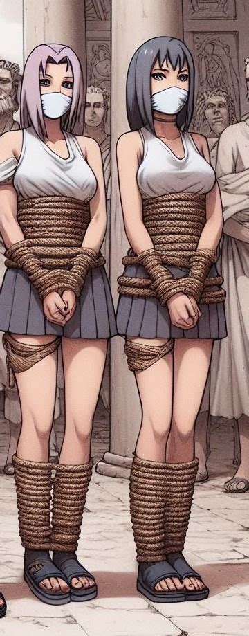 Two kunoichi women bound and gagged by DemonLeonhart on DeviantArt