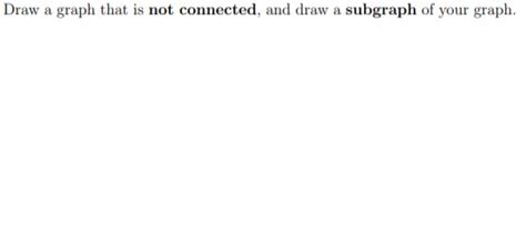 Solved Draw A Graph That Is Not Connected And Draw A Chegg Com