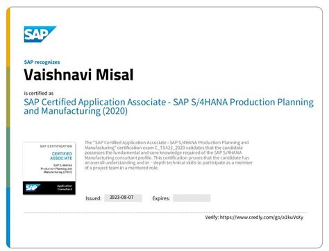 Vaishnavi Misal On Linkedin Glad To Share That Completed The Production Planning And Manufacturing
