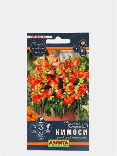 Львиный зев Кимоси оранжевый карликовый (семена,цветы) купить по цене ...