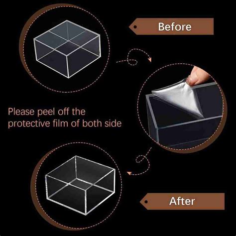 clear acrylic cube boxes crystal display with hollow bottoms 6 sizes