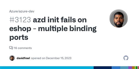 Azd Init Fails On Eshop Multiple Binding Ports · Issue 3123 · Azure
