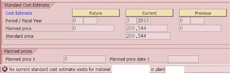 ERIC YANG S NOTEPAD SAP CO Material Master Costing Run Price Inconsistencies No Current