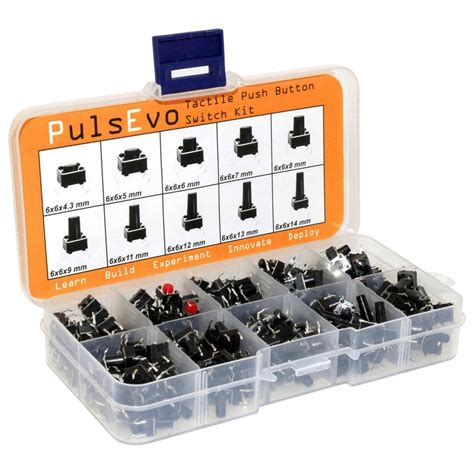 buy pulsevo tactile push button kit 200pcs sunrobotics