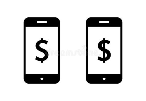 Dollar Usd Currency On Mobile Phone Icon Money On Smartphone Screen