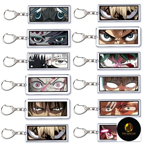 Móc Khoá Figures Eyes Móc Khoá Attack On Titan Eren Levi Demon Slayer