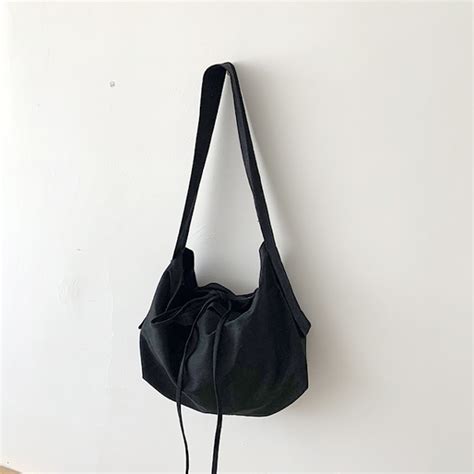 이로 슬링백 스트랩 코튼 메신저 크로스백 숄더백