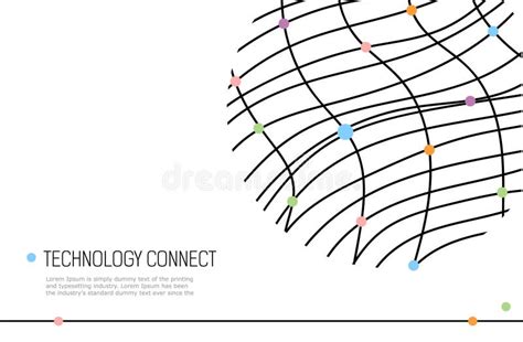 Abstract Background Circle Concept Technology Connect Stock Vector Illustration Of Design