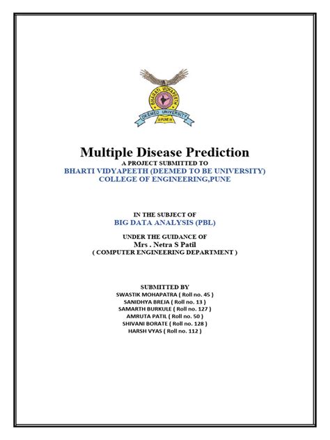 multiple disease project pdf machine learning python programming language