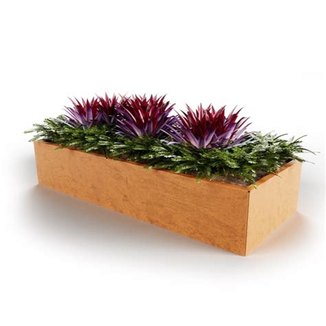 Weathering Steel 15 75 Square Modular Planter Kit Straightcurve