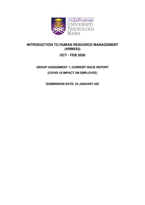 hrm533 current issue report introduction to human resource management