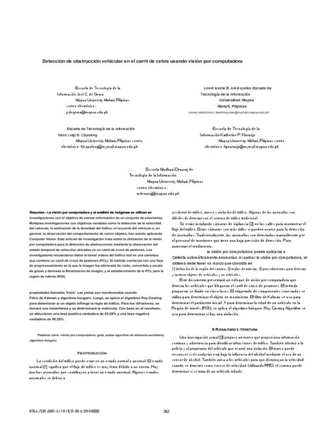 Vehicular Obstruction Detection In The Zebra Lane Using Computer Vision