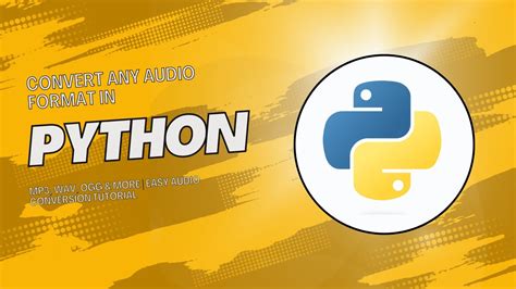 Convert Any Audio Format In Python Mp3 Wav Ogg And More Easy Audio