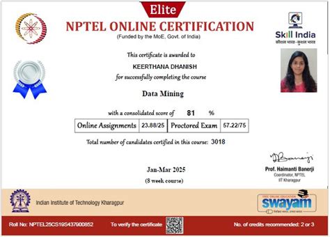 Datamining Nptel Iitkharagpur Elitecertification Datascience