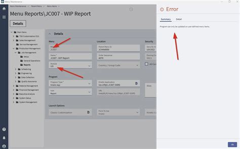Menuid Field Character Limit Needs To Be Expanded Kinetic Erp